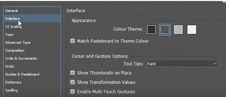 How to Change the Interface Appearance Color Theme in Adobe InDesign ...