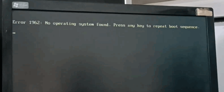 Error 1962: No operating system found. Change Hard Disk as the First ...