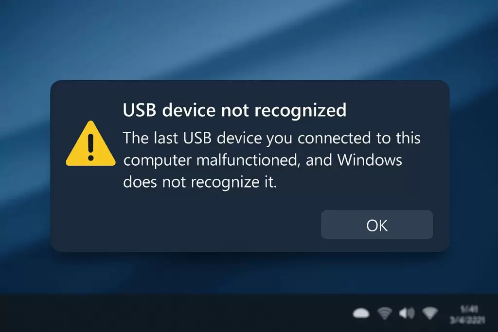 How to Fix “USB Device Not Recognized” Error in Windows 10 & 11 (5 Proven Methods) - Desktop ...