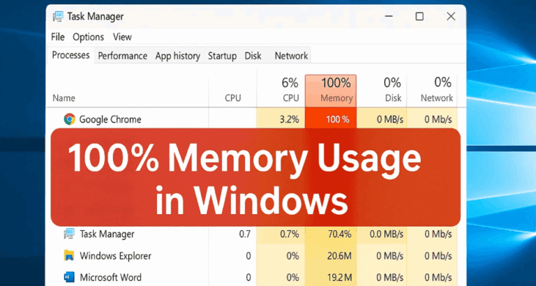 How to Fix 100% Memory Usage in Windows: A Step-by-Step Guide - Digital Tech & Productivity Tips