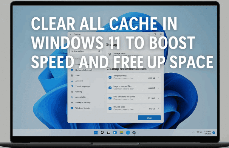 How to Clear All Cache in Windows 11 to Boost Speed and Free Up Space - Digital Tech ...