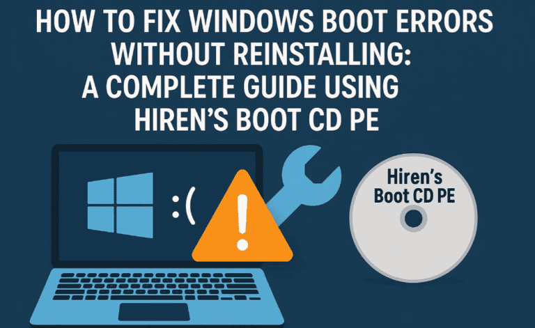 How to Fix Windows Boot Errors Without Reinstalling: A Complete Guide Using Hiren’s Boot CD PE ...