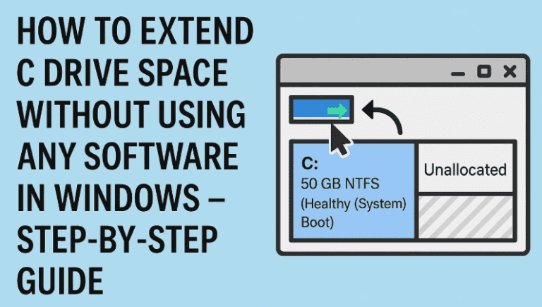 How to Extend C Drive Space Without Using Any Software in Windows – Step-by-Step Guide - Digital ...