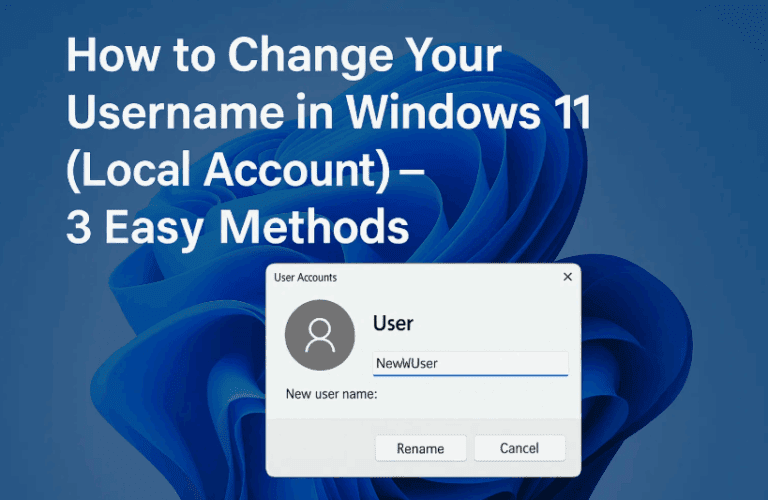 How to Change Your Username in Windows 11 (Local Account) – 3 Easy ...