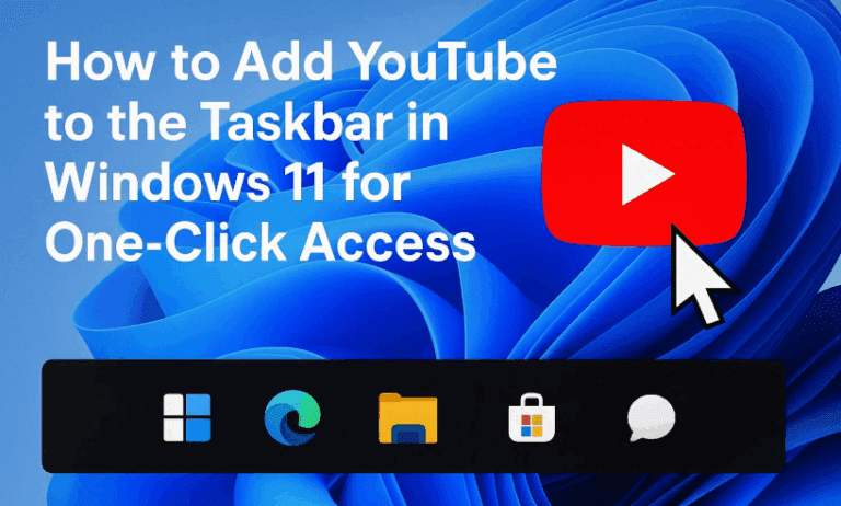 How to Add YouTube to the Taskbar in Windows 11 for One-Click Access ...