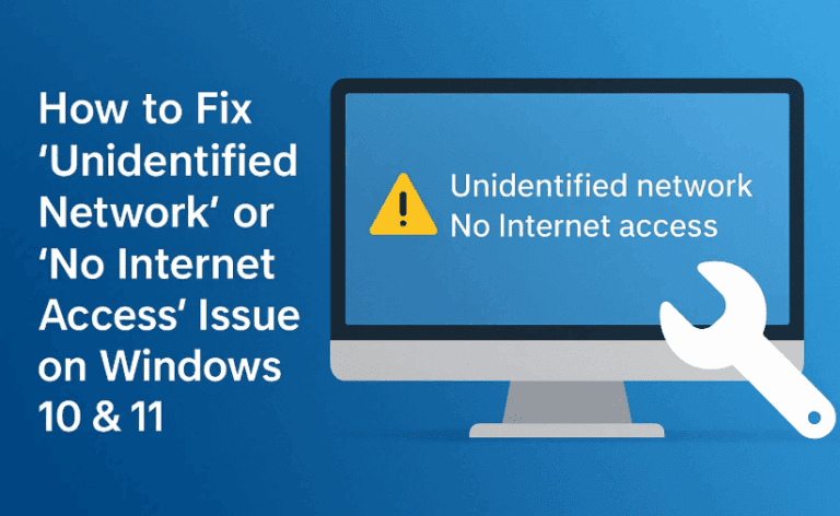 How to Fix “Unidentified Network” or “No Internet Access” Issue on Windows 10 & 11 - Digital ...