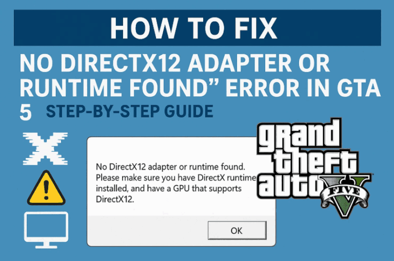 How to Fix “No DirectX12 Adapter or Runtime Found” Error in GTA 5 ...