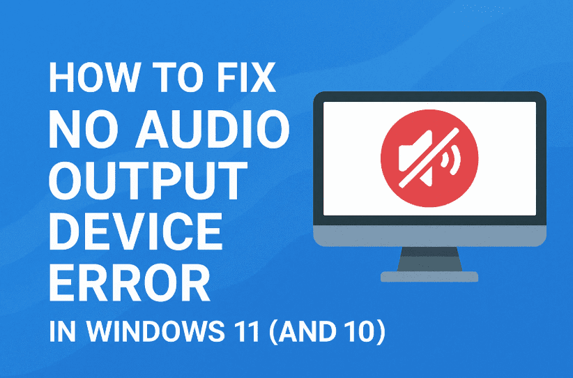 How to Fix No Audio Output Device Error in Windows 10 and 11 - Digital Tech & Productivity Tips