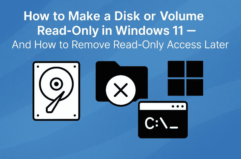How to Make a Disk or Volume Read-Only in Windows 11 — And How to Remove Read-Only Access Later ...