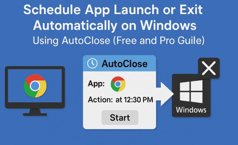 Schedule App Launch or Exit Automatically on Windows Using AutoClose (Free and Pro Guide ...