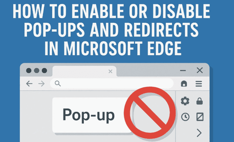 How to Enable or Disable Pop-Ups and Redirects in Microsoft Edge (2025 Desktop Guide) - Digital ...