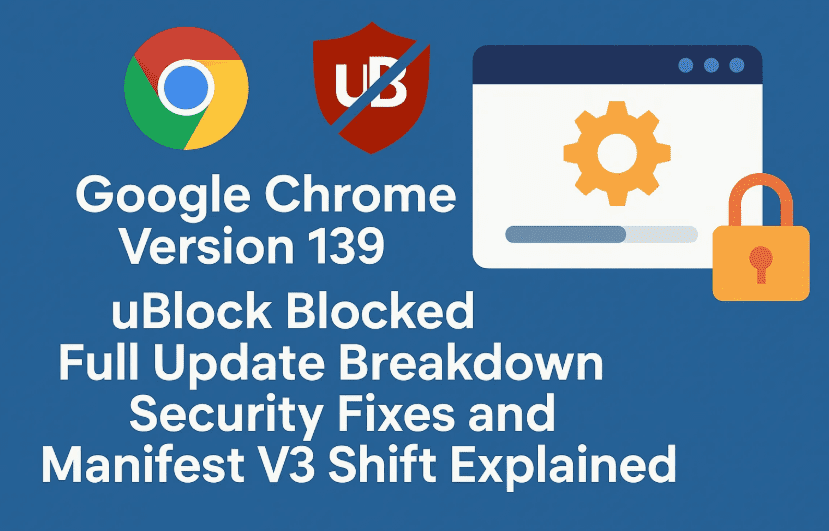 Google Chrome Version 139: uBlock Blocked, Full Update Breakdown, Security Fixes, and Manifest ...